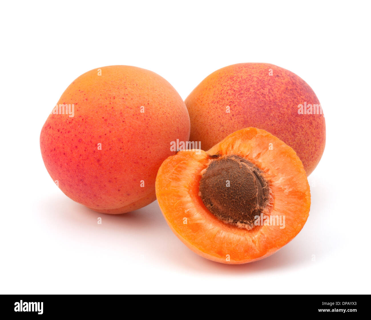 Ripe apricot fruit isolated on white background Stock Photo - Alamy