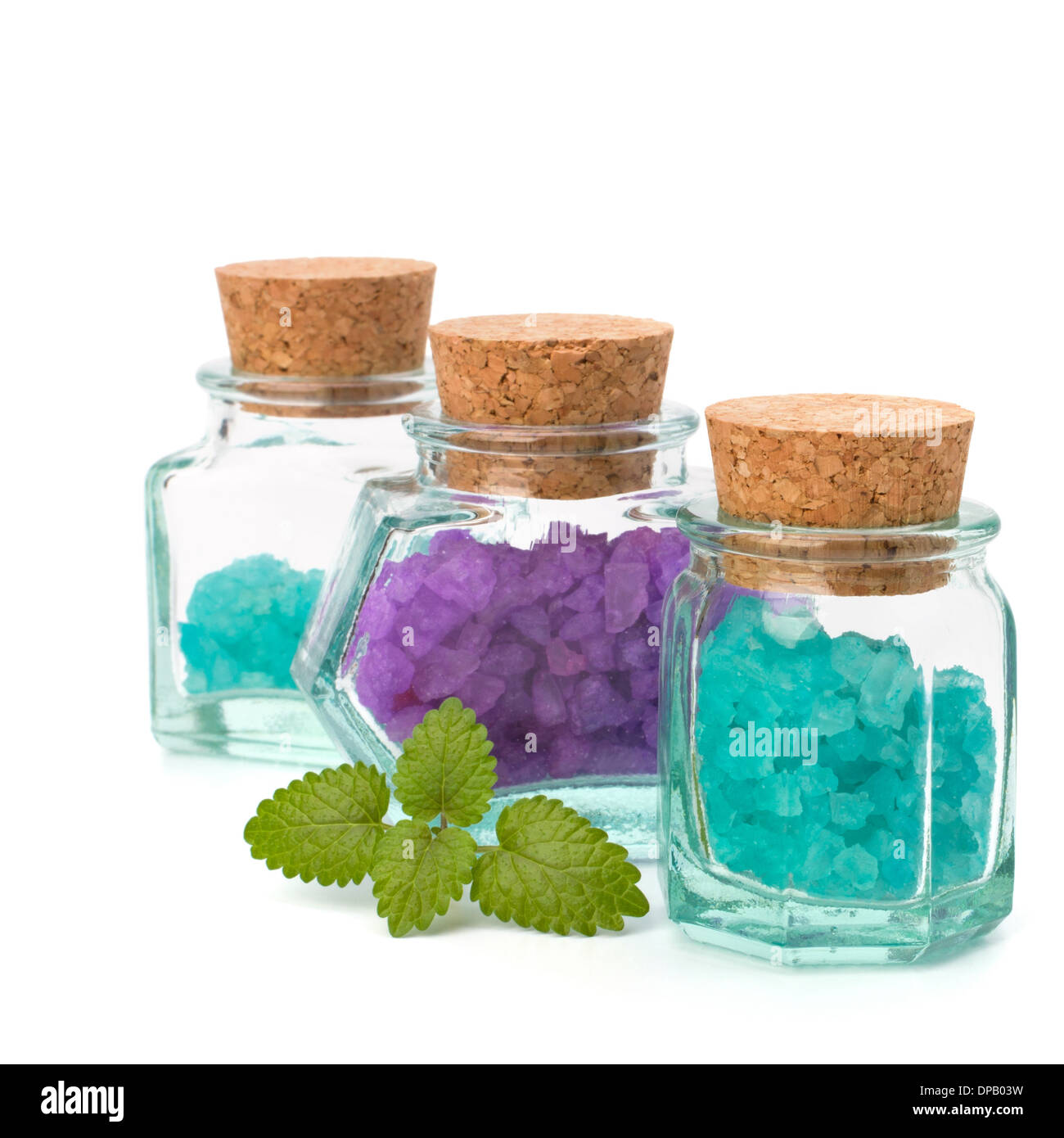 Aromatic natural mineral salt isolated on white background Stock Photo ...