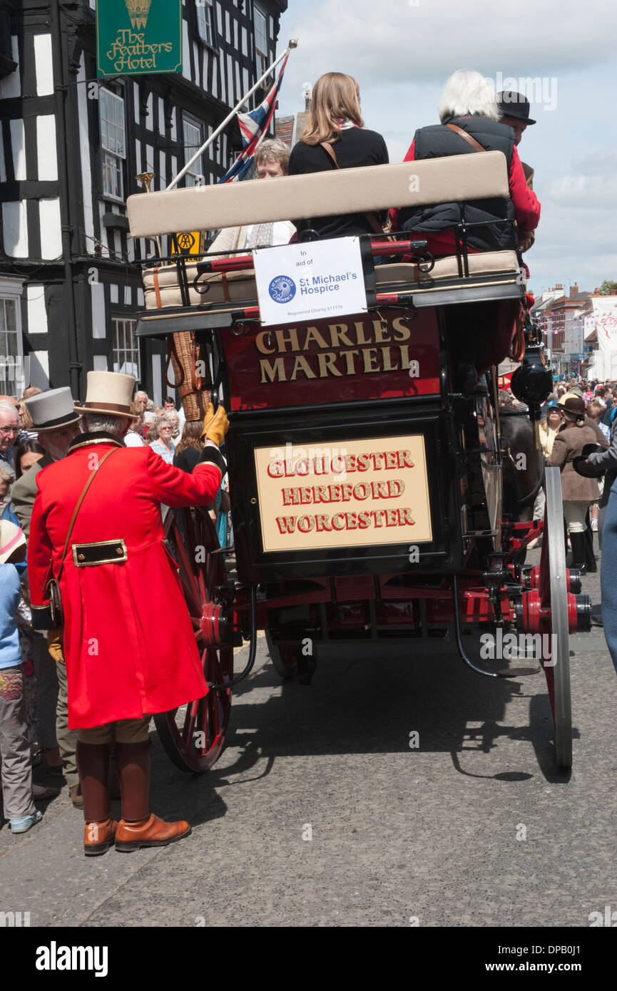 Charles Martel coach and horses in Ledbury Stock Photo - Alamy