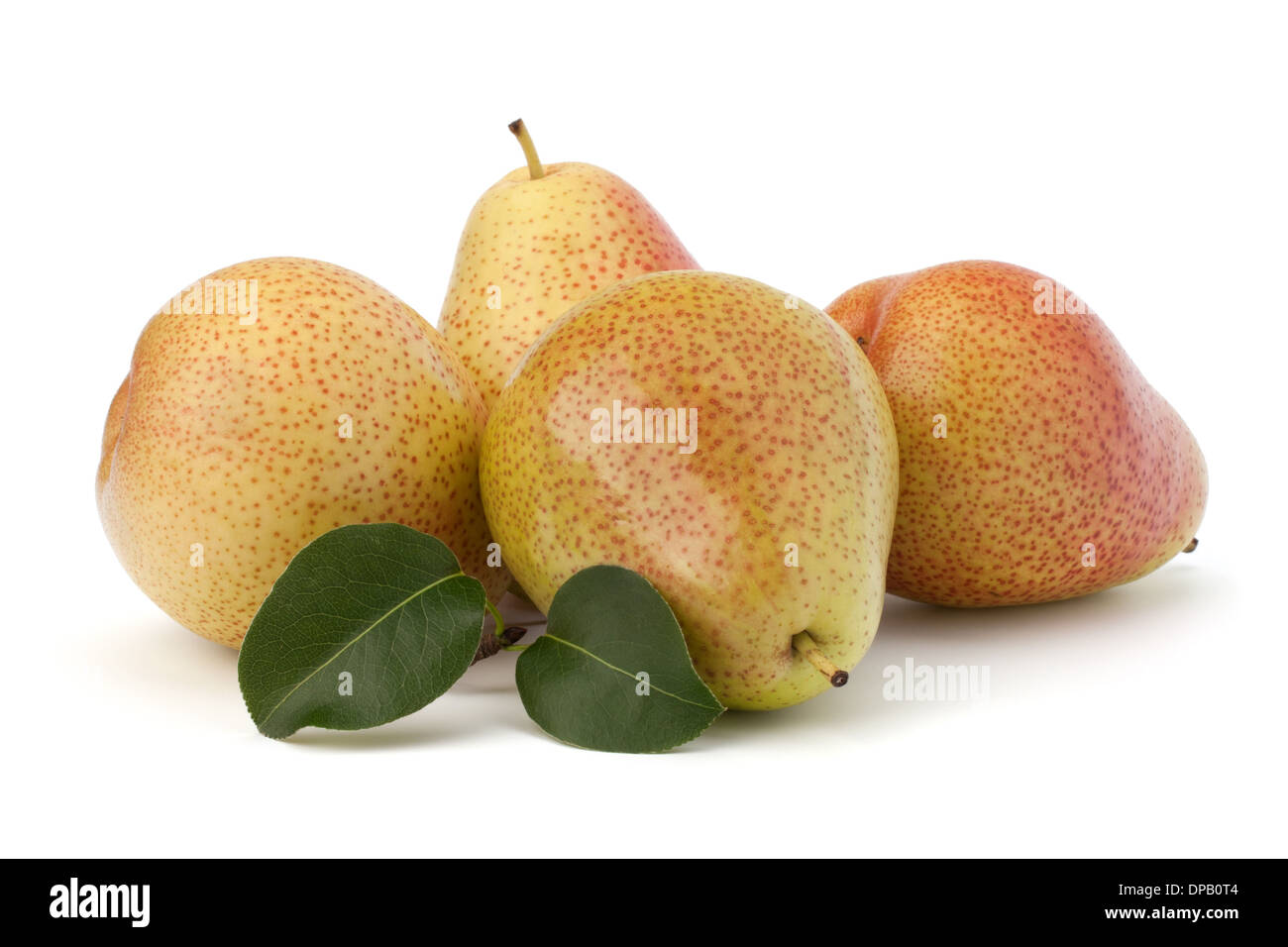Pear fruits isolated on white background Stock Photo - Alamy