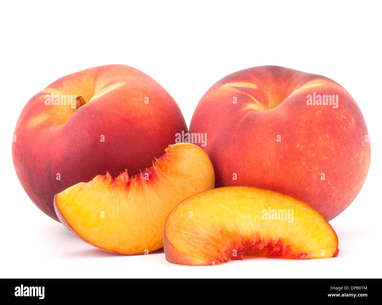 Ripe peach fruit isolated on white background cutout Stock Photo - Alamy