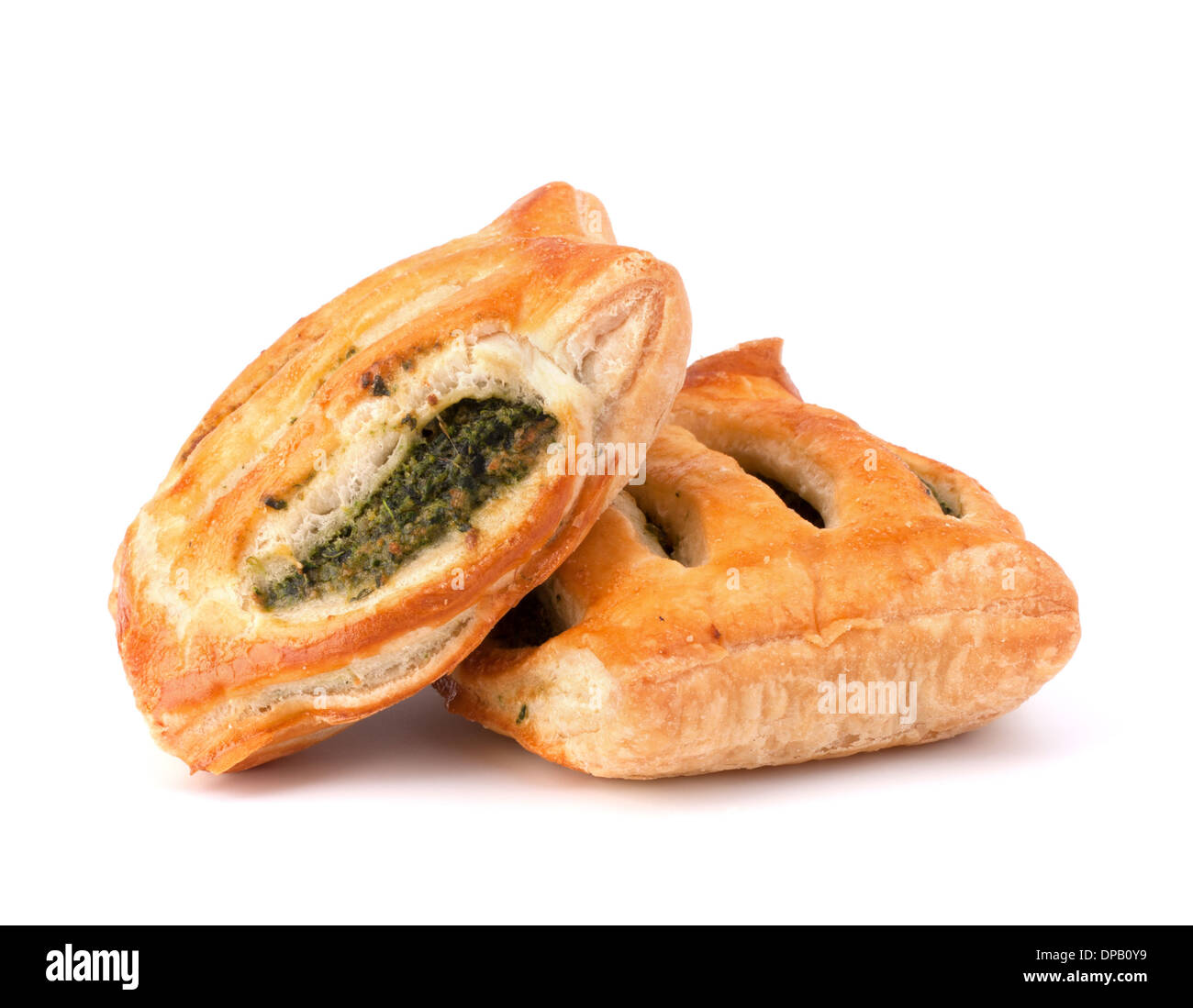 Puff pastry bun isolated on white background. Healthy patty with ...