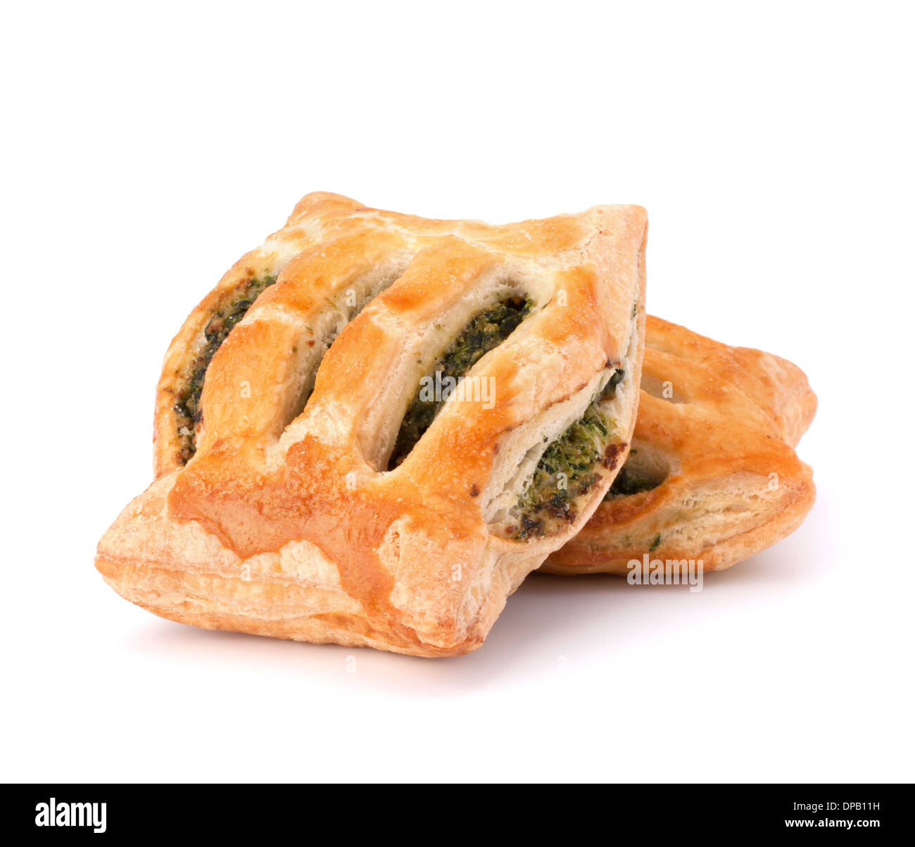 Puff pastry bun isolated on white background. Healthy patty with ...