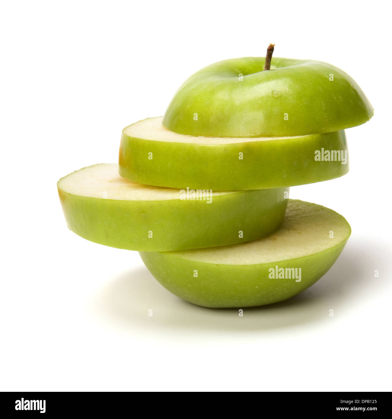 sliced apple isolated on white background Stock Photo - Alamy