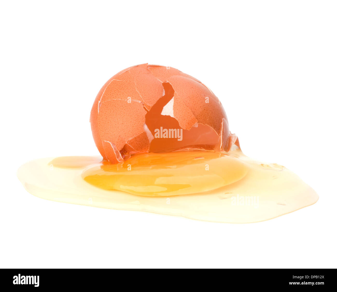 broken egg isolated on white background Stock Photo - Alamy