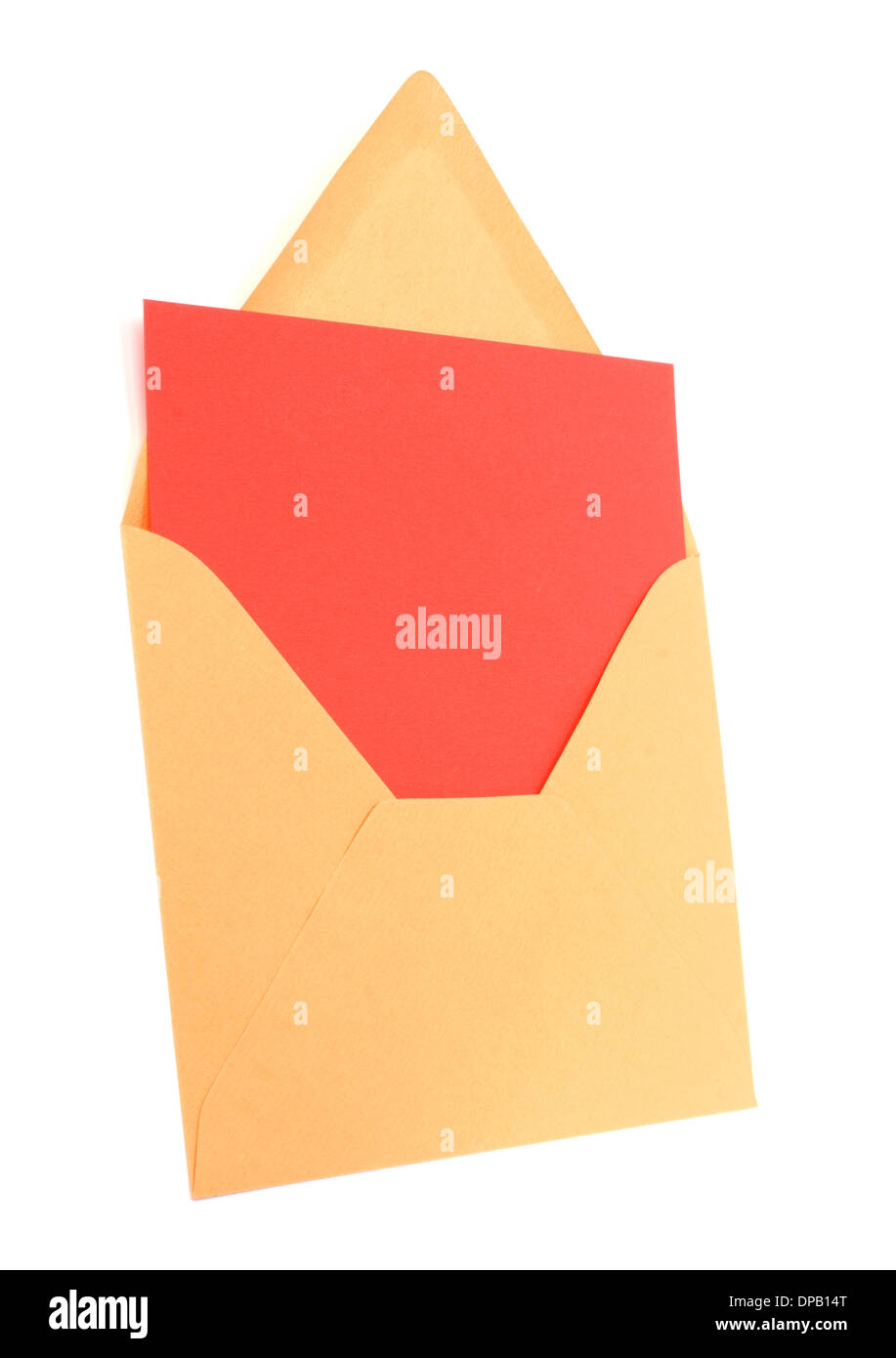 envelope with card isolated on white background Stock Photo - Alamy