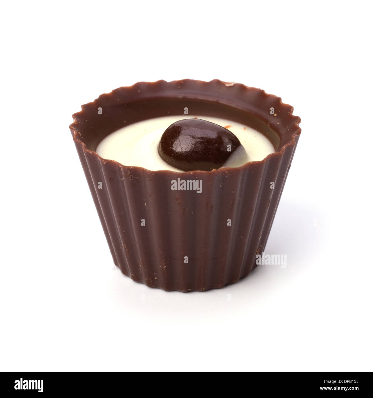 chocolate praline isolated on white background Stock Photo - Alamy