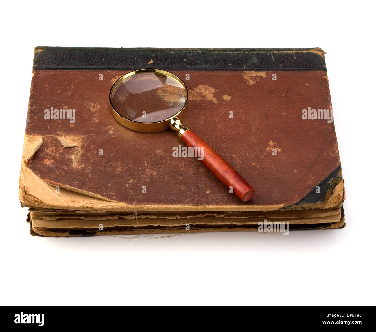 tattered book isolated on white background Stock Photo - Alamy