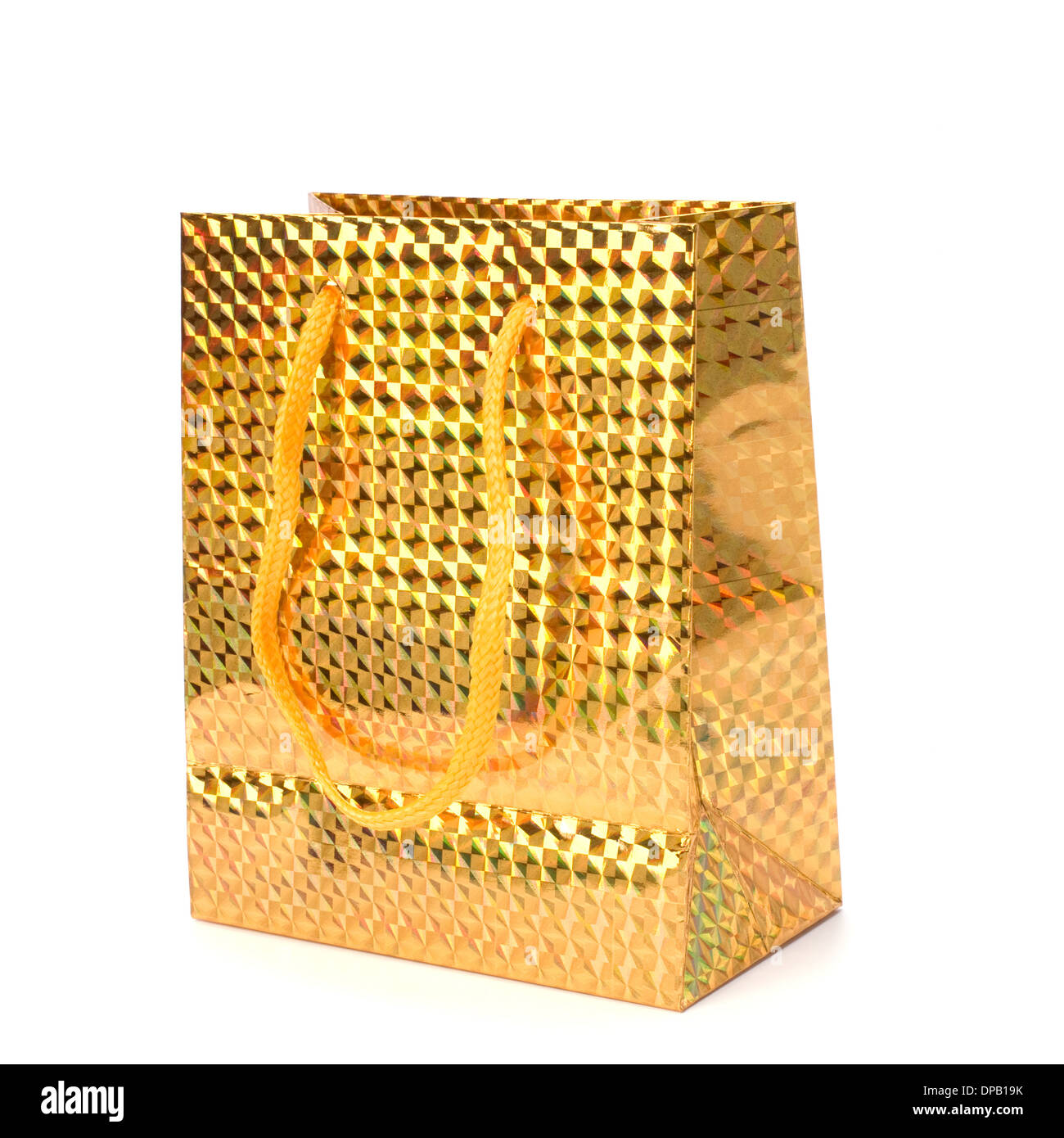 Yellow bag gift present Cut Out Stock Images & Pictures - Alamy