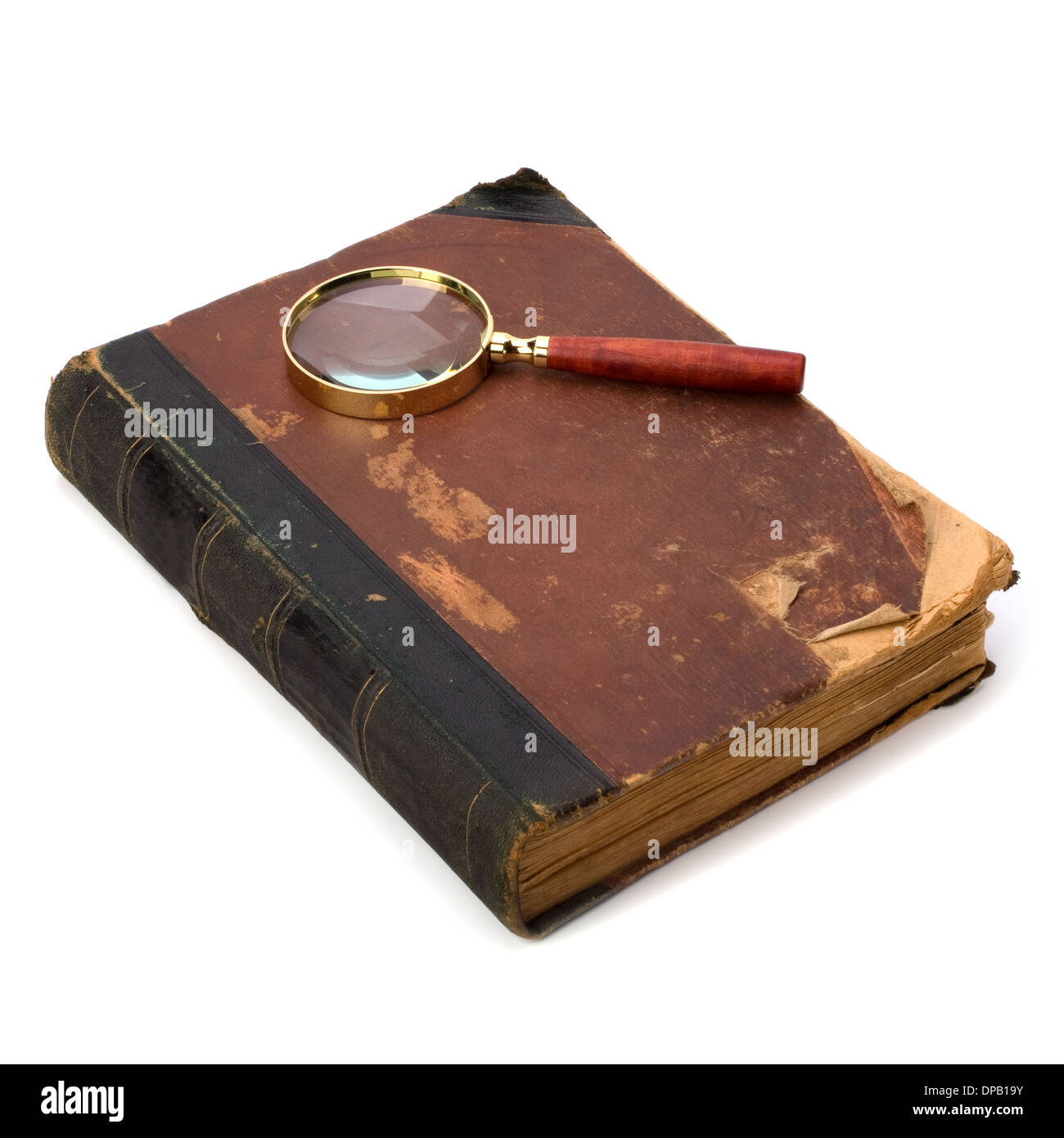tattered book isolated on white background Stock Photo - Alamy