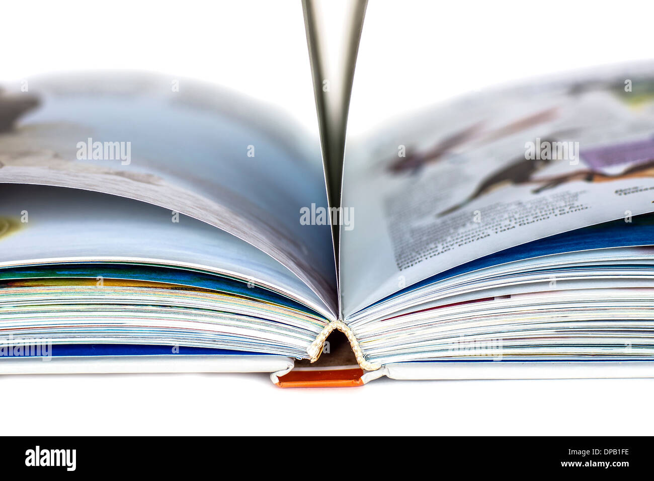 Open book isolated on white Stock Photo - Alamy