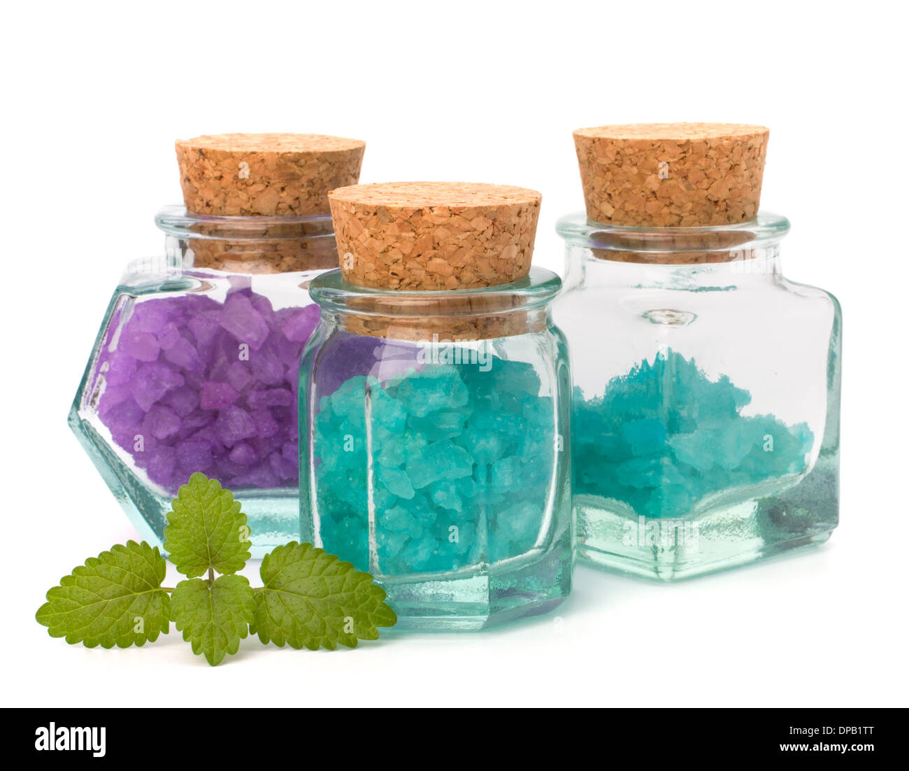 Aromatic natural mineral salt isolated on white background Stock Photo ...