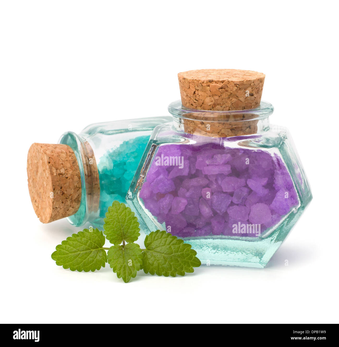 Aromatic natural mineral salt isolated on white background Stock Photo ...