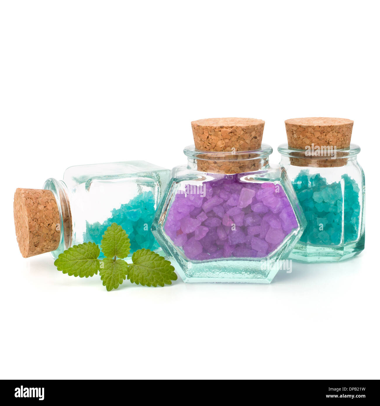 Aromatic natural mineral salt isolated on white background Stock Photo ...