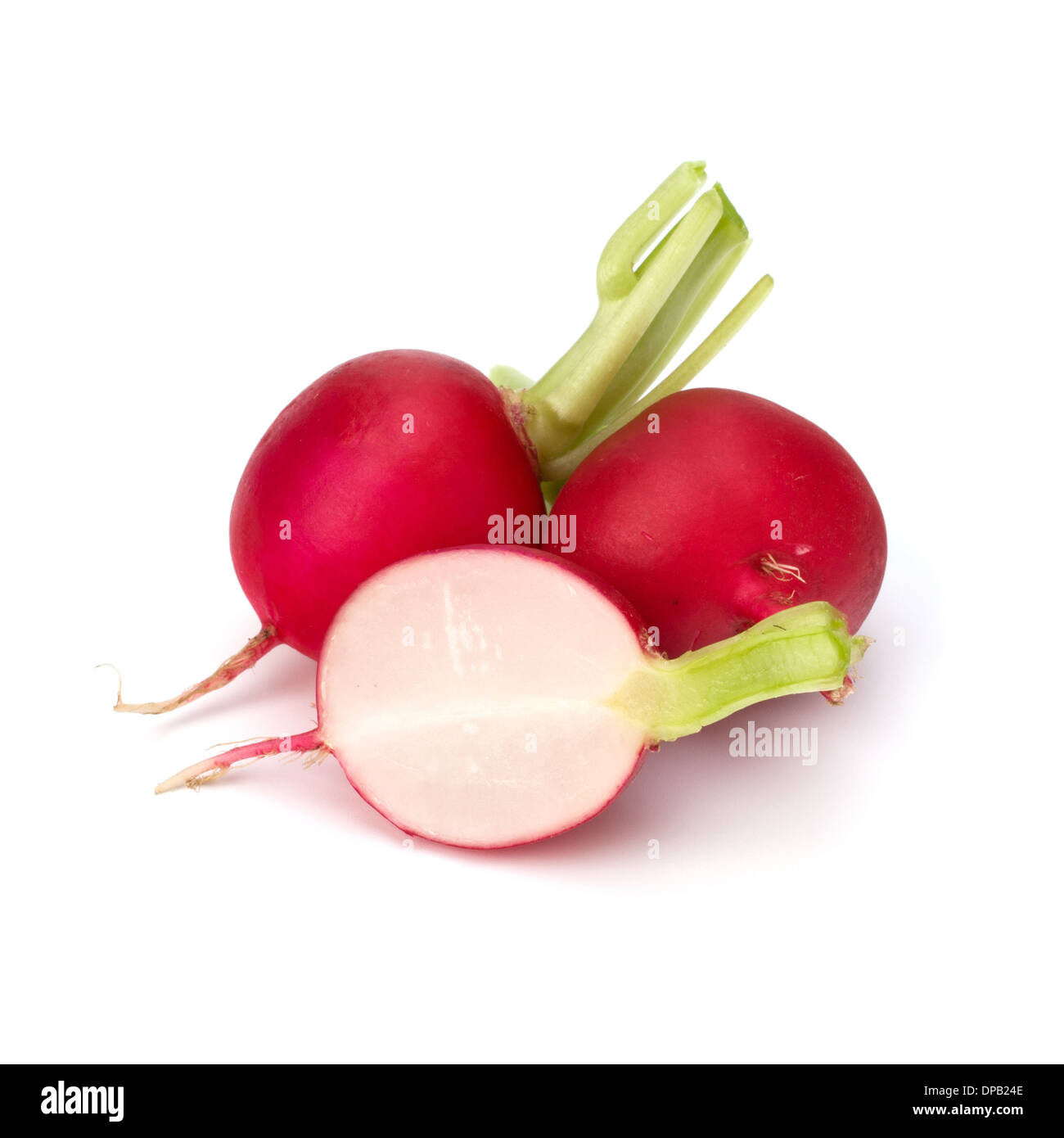 Small garden radish isolated on white background Stock Photo - Alamy