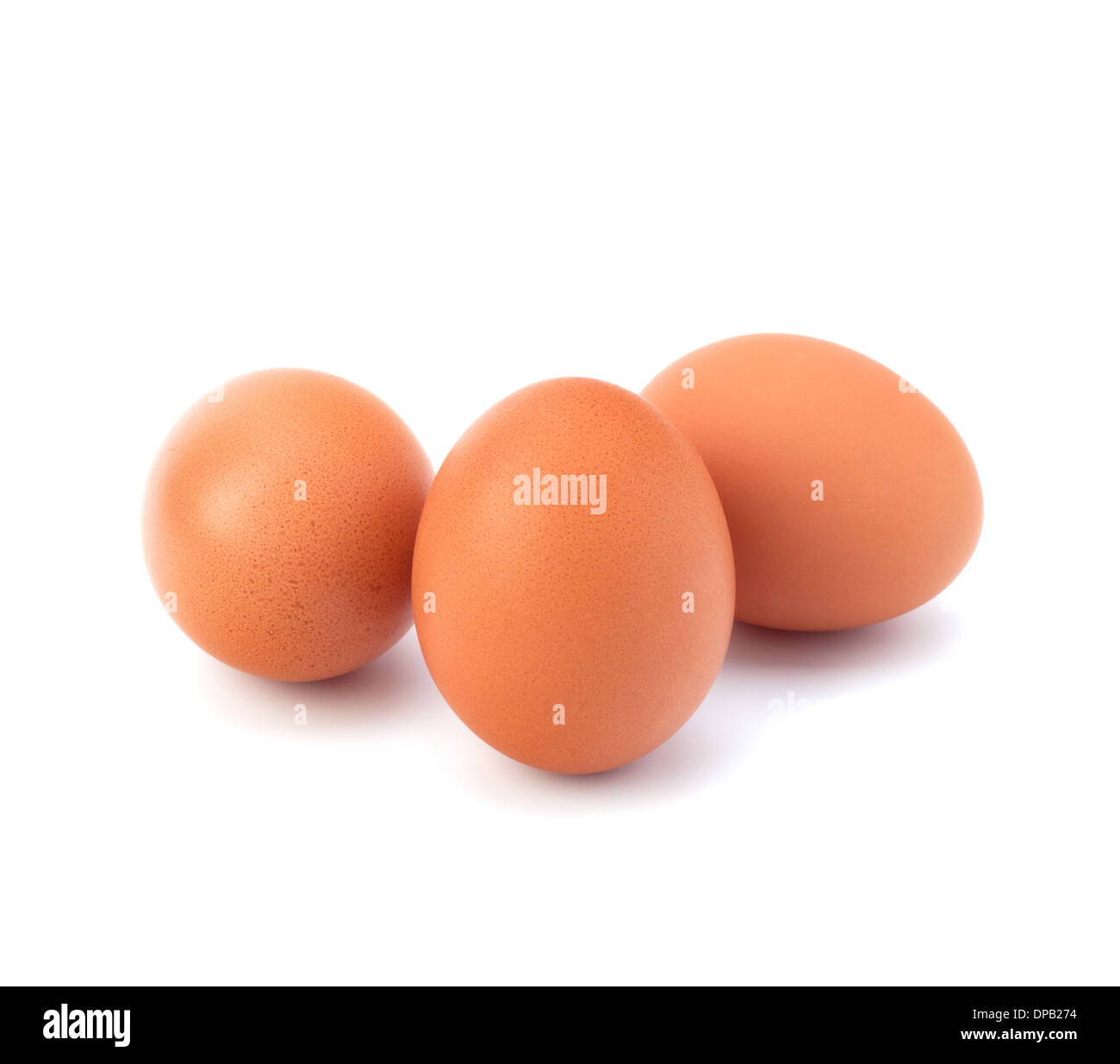 three eggs isolated on white background Stock Photo - Alamy
