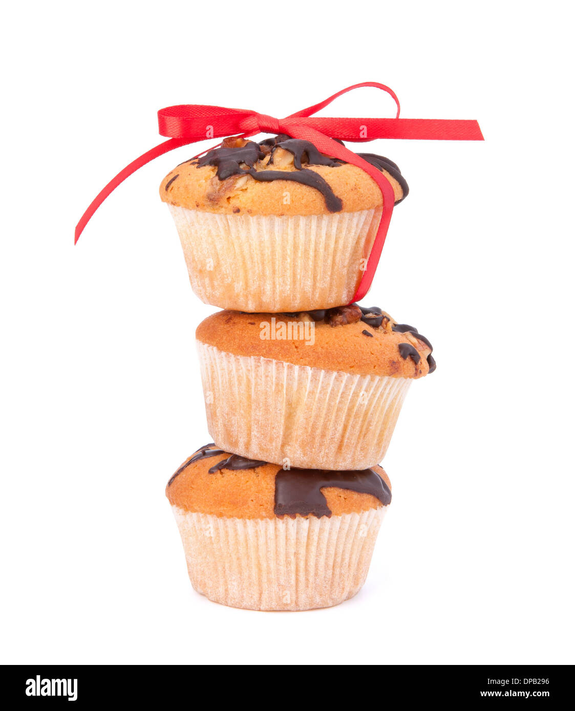Stacked muffins isolated on white background Stock Photo - Alamy