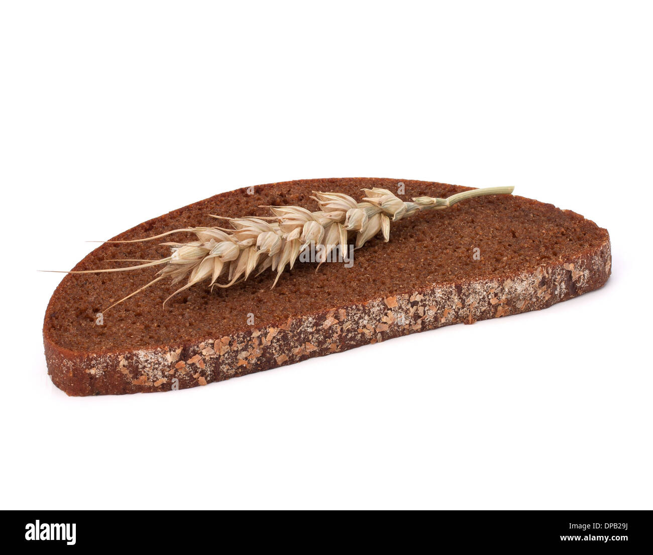 rye bread isolated on white background Stock Photo - Alamy