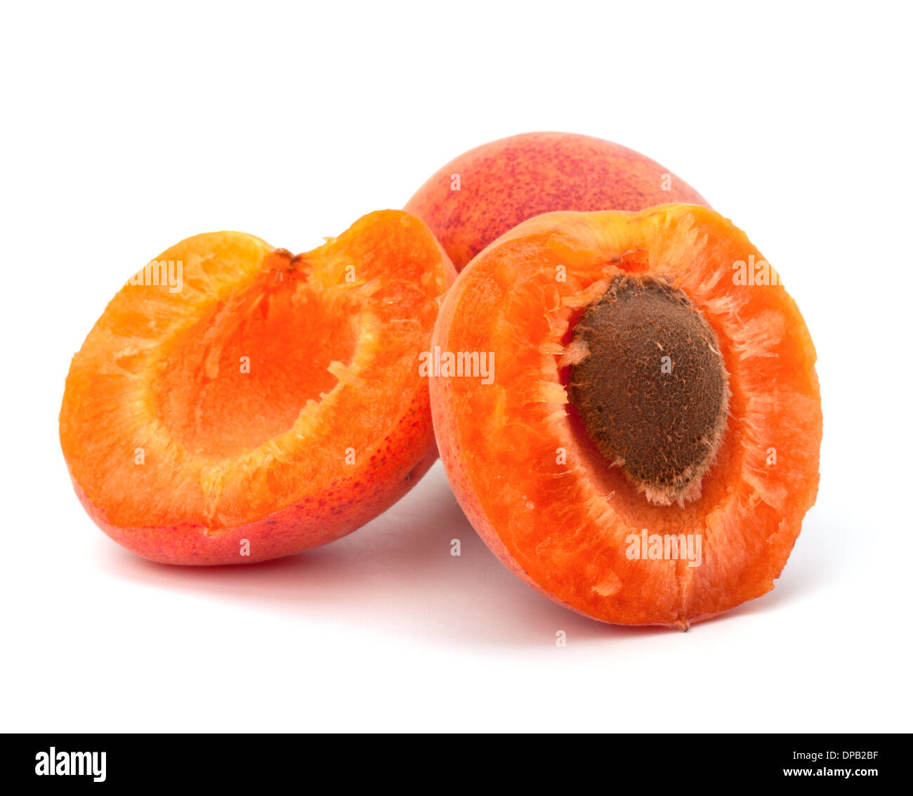 Ripe apricot fruit isolated on white background Stock Photo - Alamy