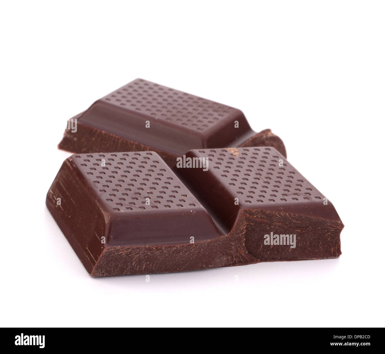 Chocolate bars stack isolated on white background Stock Photo - Alamy