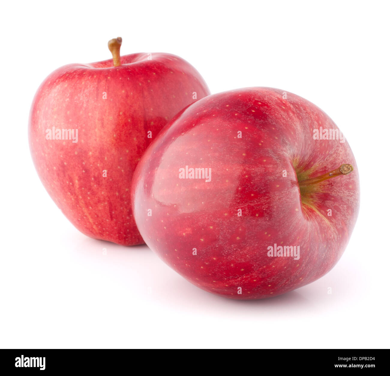 Sweet red apples isolated on white background Stock Photo - Alamy