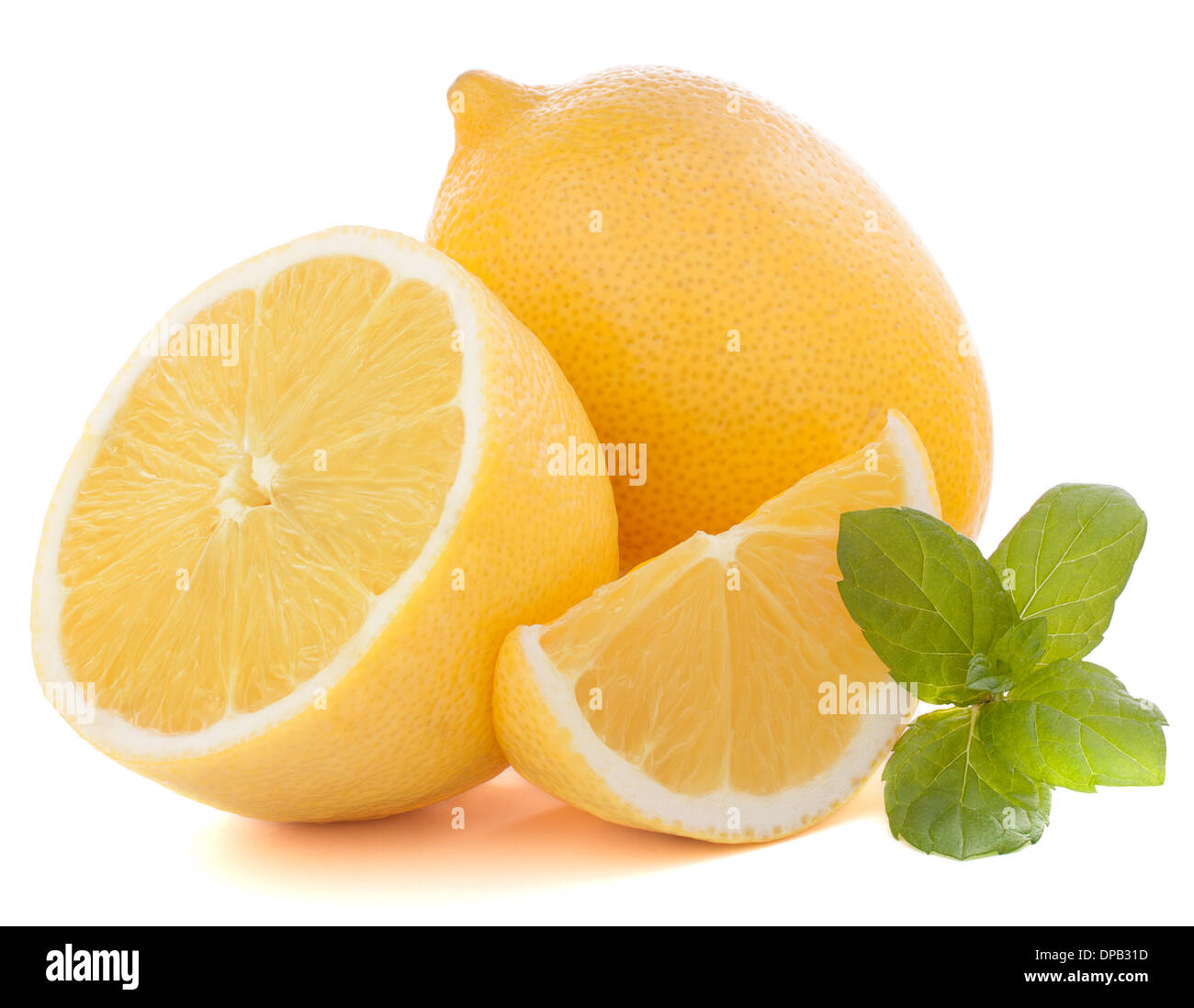Lemon or citron citrus fruit isolated on white background cutout Stock ...