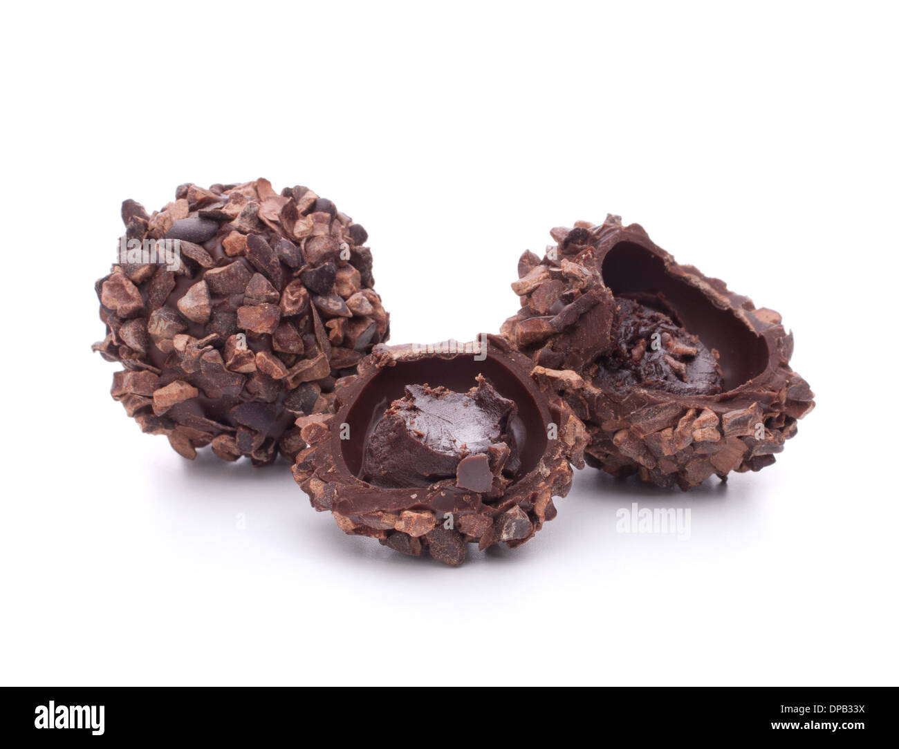 Chocolate candies isolated on white background cutout Stock Photo - Alamy