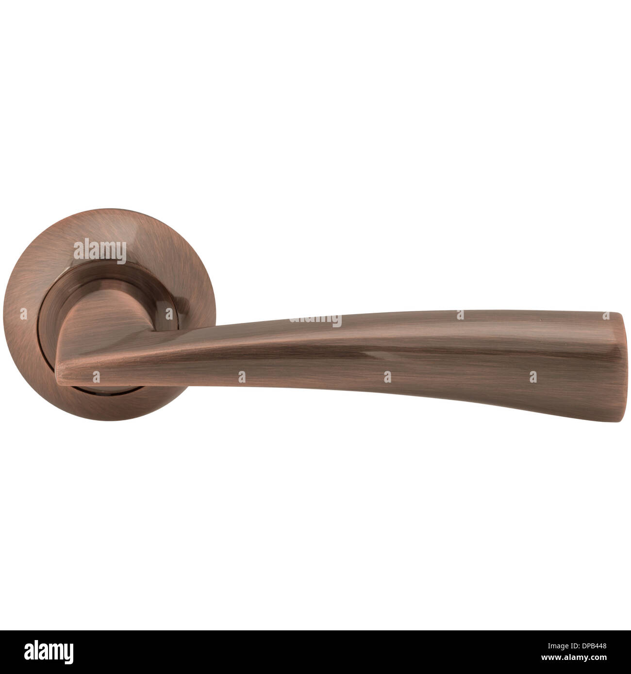 Classic door handle side view isolated on white Stock Photo - Alamy