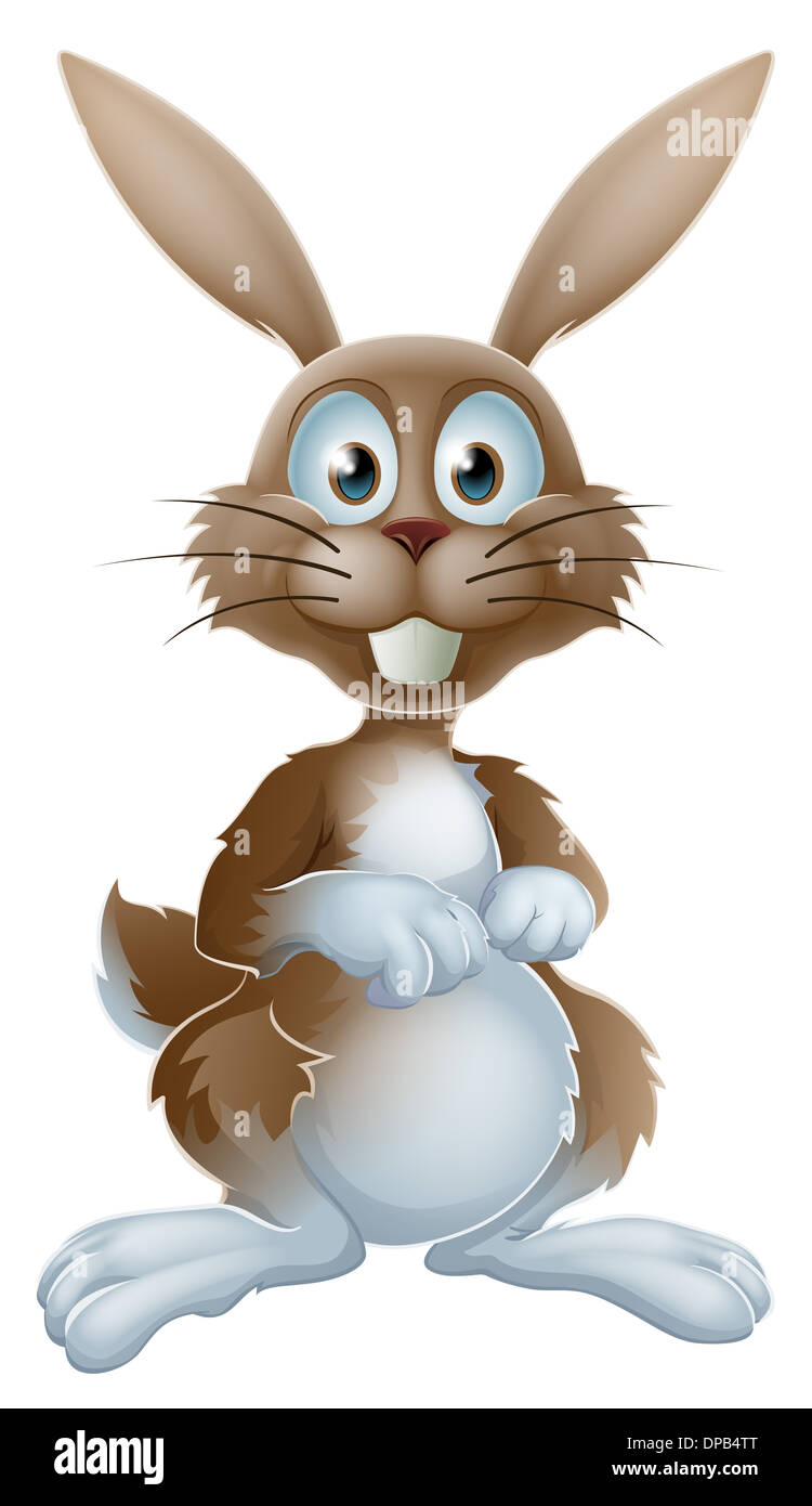 An illustration of a cute cartoon rabbit or Easter bunny Stock Photo ...