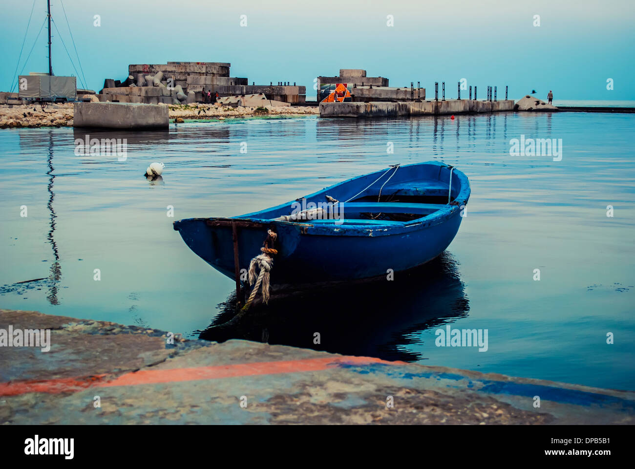 Little blue fishing boat hi-res stock photography and images - Alamy