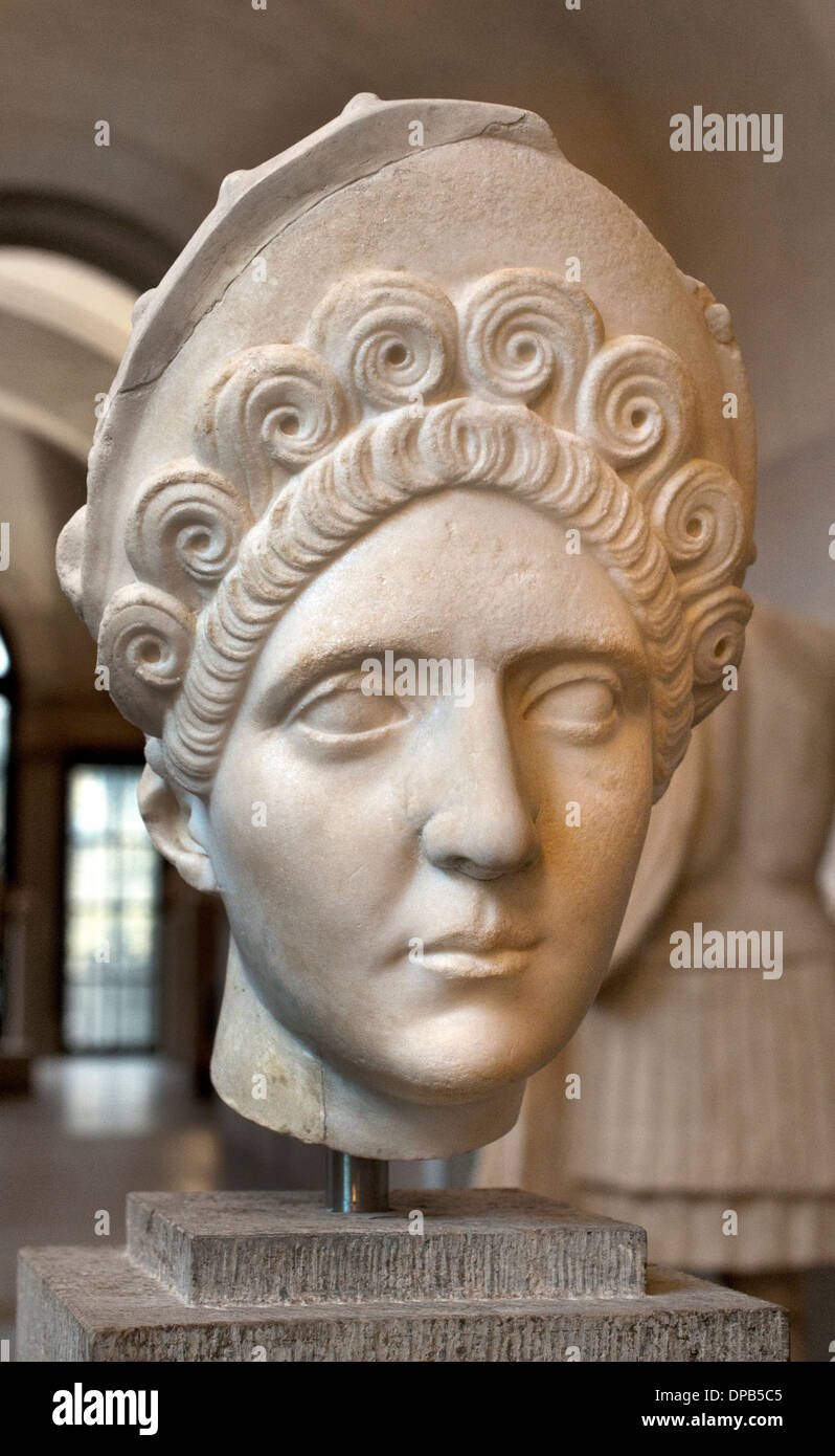 Head of a Roman woman with diadem 100–110 AD perhaps Plotina woman of ...