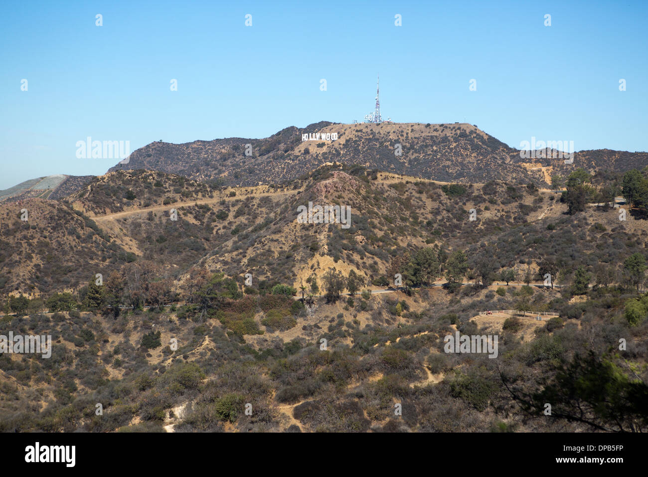 Hollywood sign aerial hi-res stock photography and images - Alamy