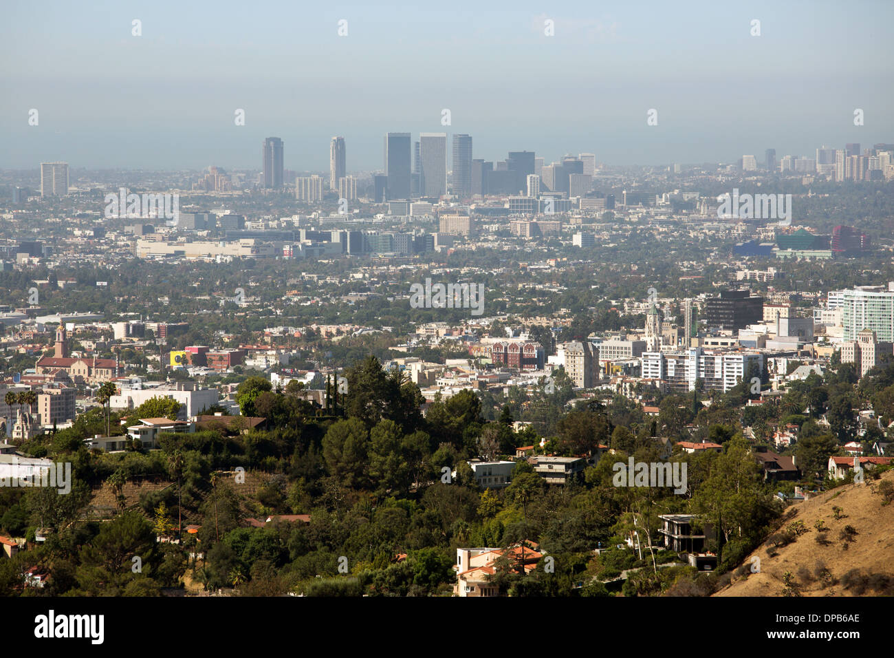 Los Angeles panoramic view from the Observatory Stock Photo - Alamy
