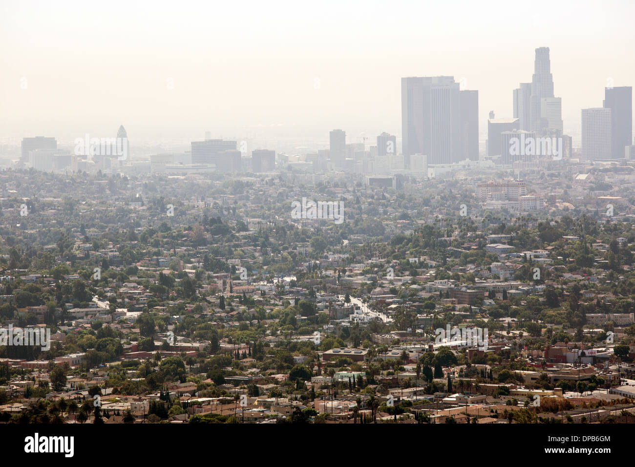 Los Angeles panoramic view from the Observatory Stock Photo - Alamy