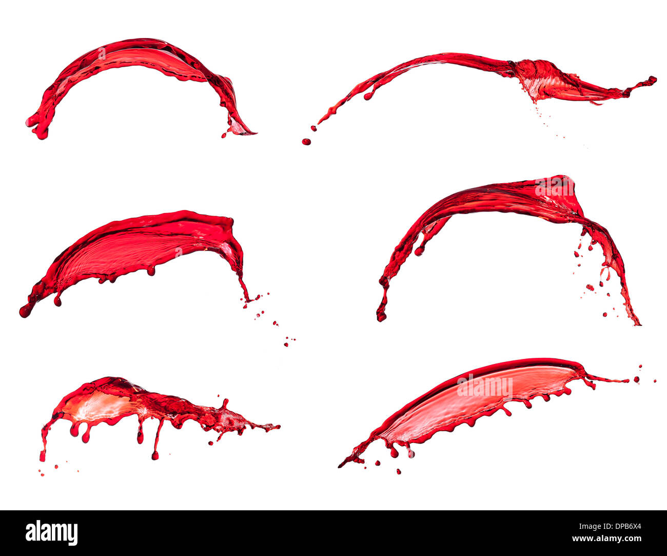 red water splash collection Stock Photo - Alamy
