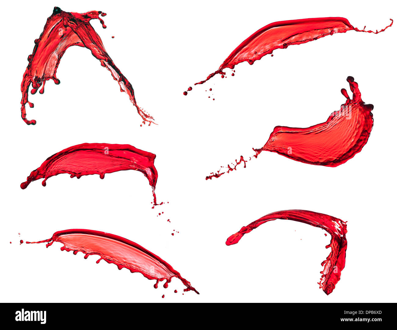 red water splash collection Stock Photo - Alamy