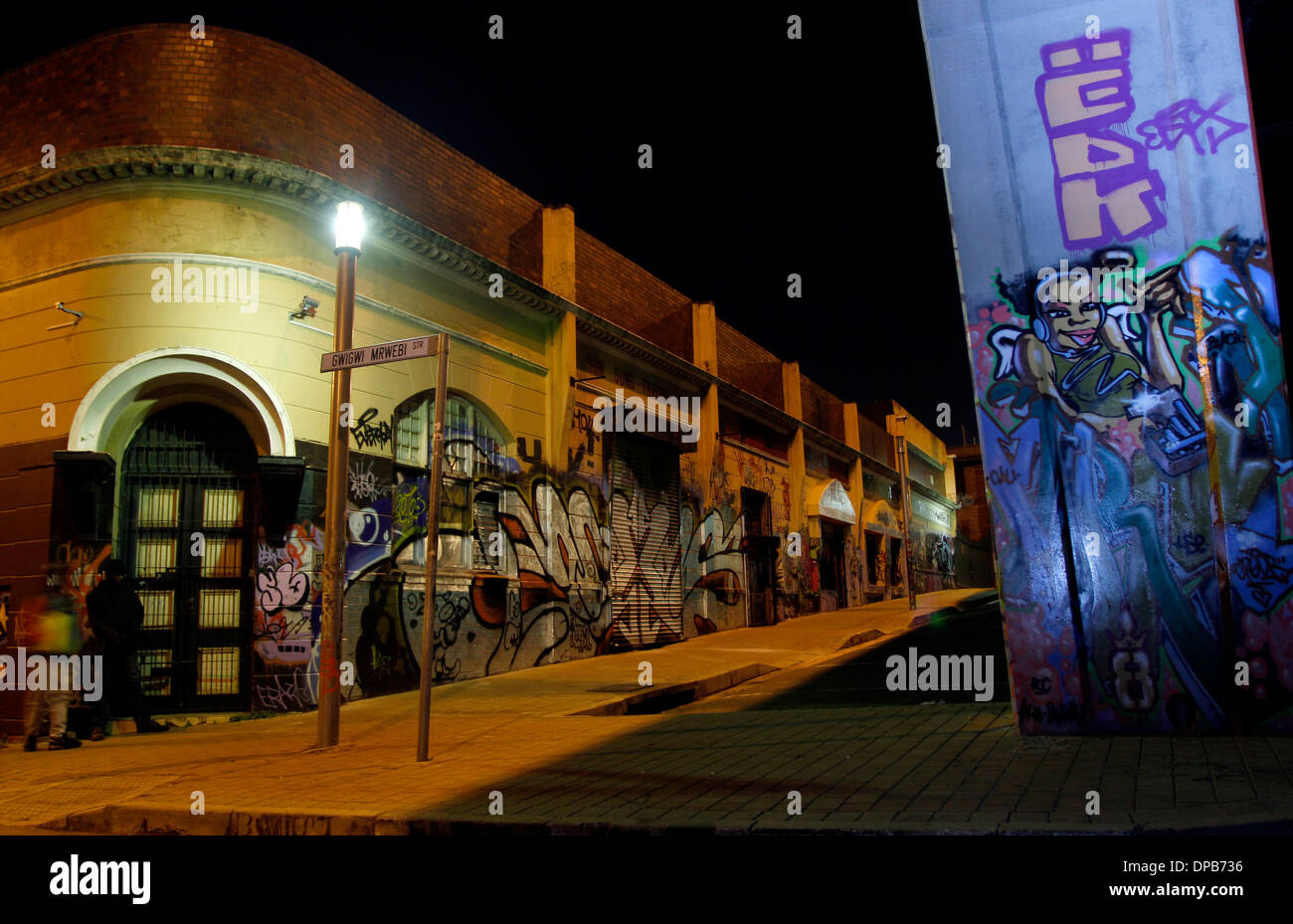 Street art in Newtown in central Johannesburg South Africa Stock Photo ...