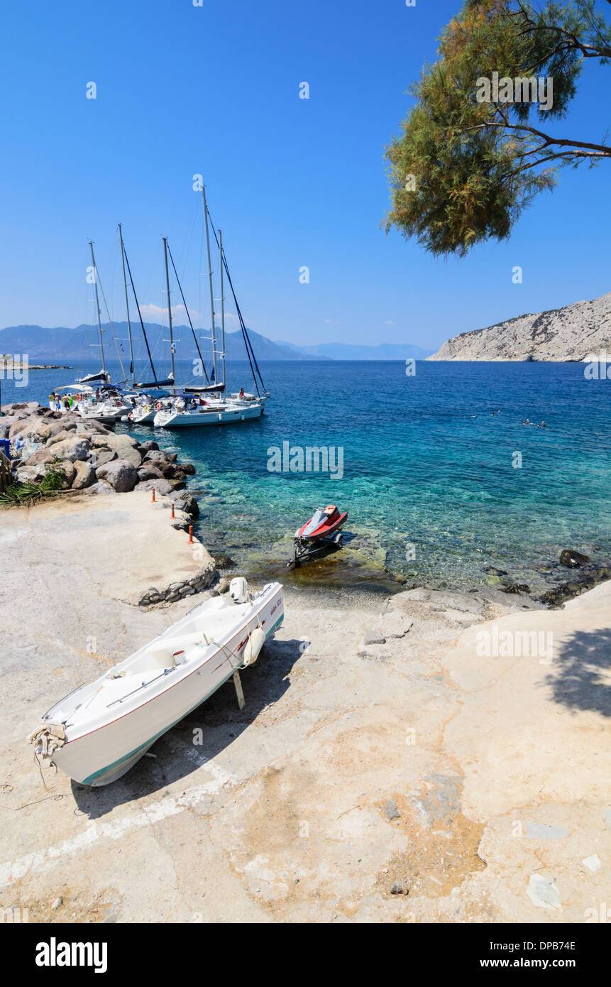 Shoreline around the the seaside village of Perdika, Aegina Island ...