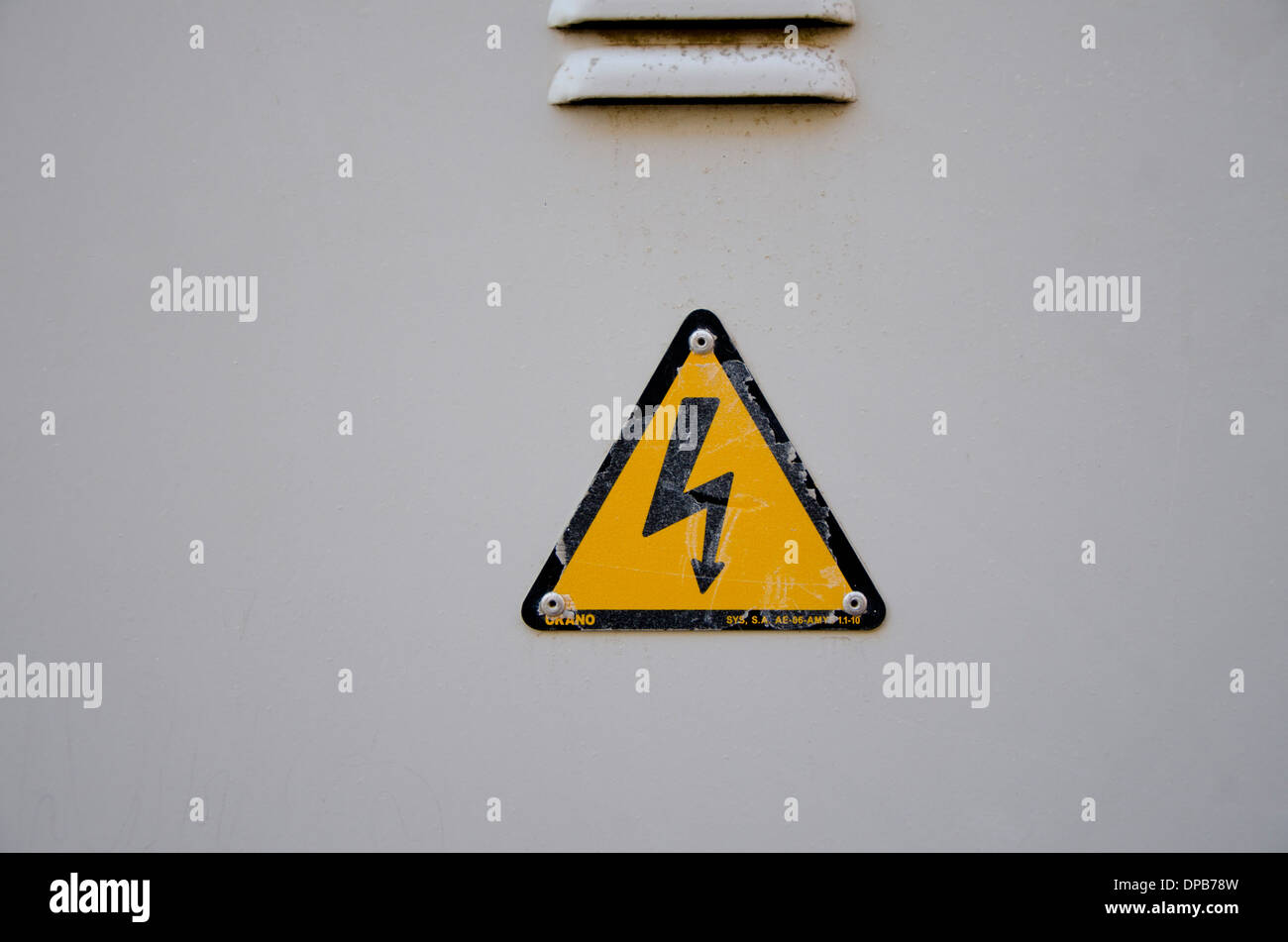 Voltage transformer sign hi-res stock photography and images - Alamy