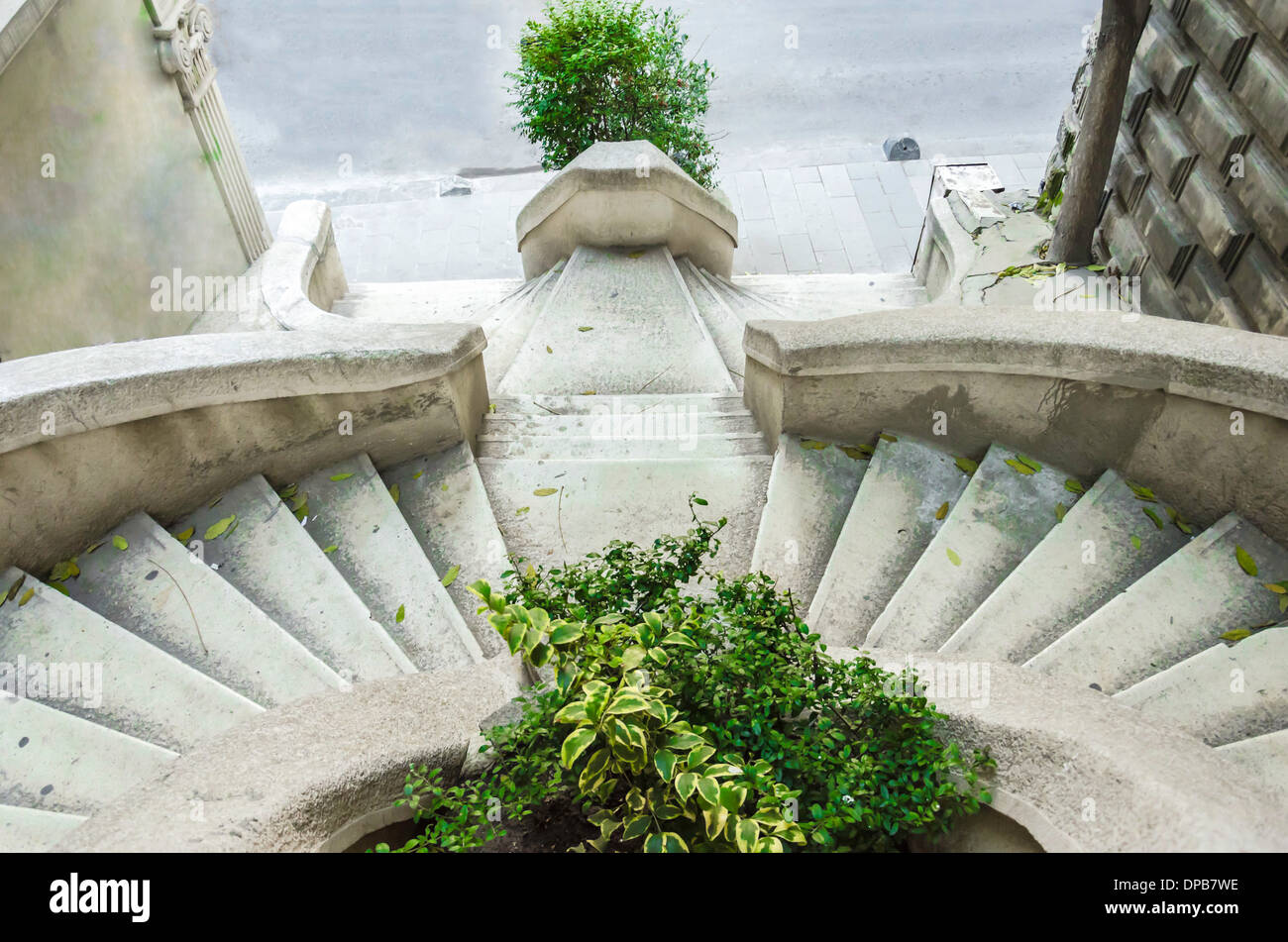 ISTANBUL, TURKEY. The Camondo Stairs at Karakoy in Beyoglu district ...