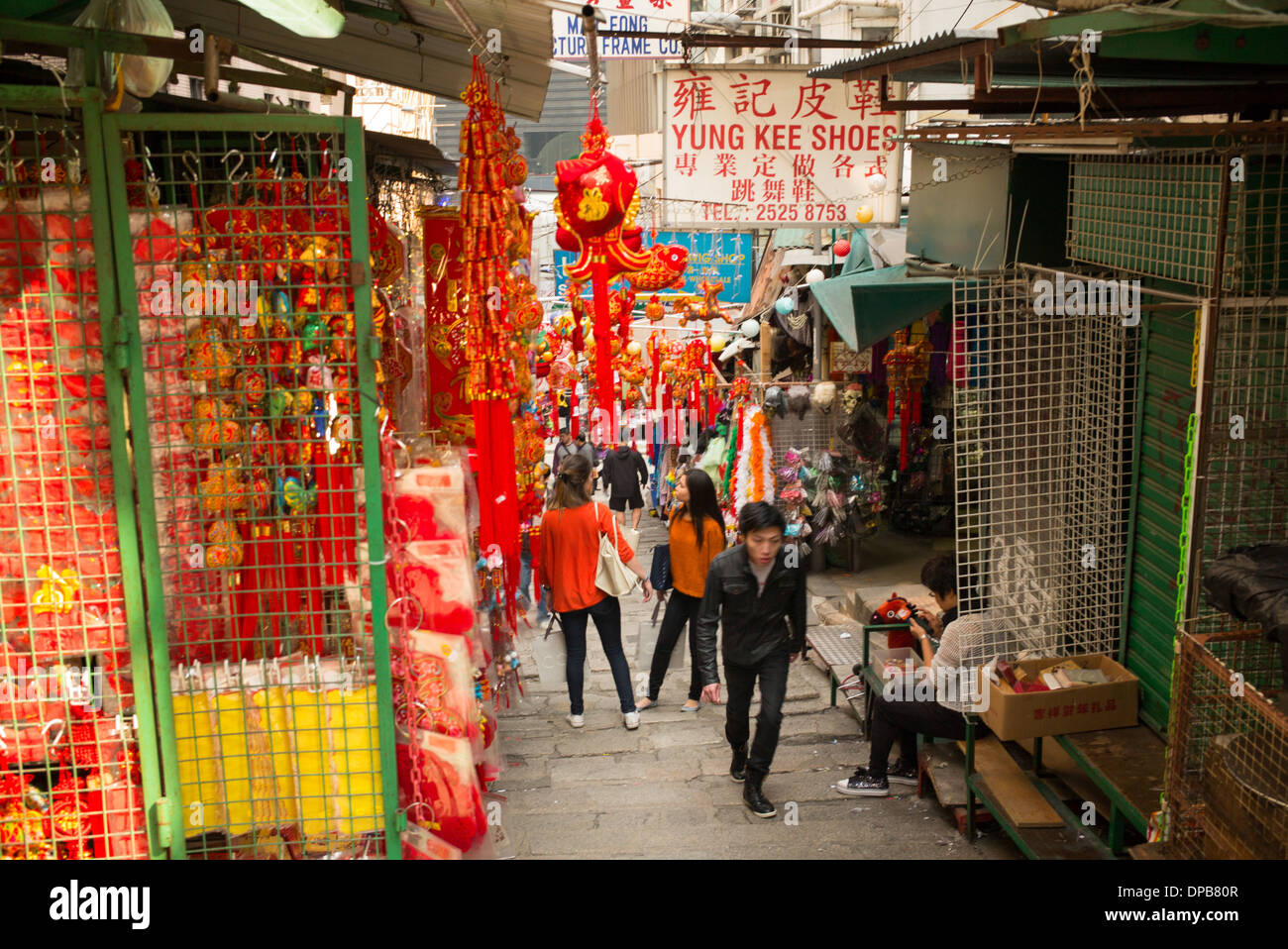 Pottinger Street in Central, Hong Kong Stock Photo - Alamy