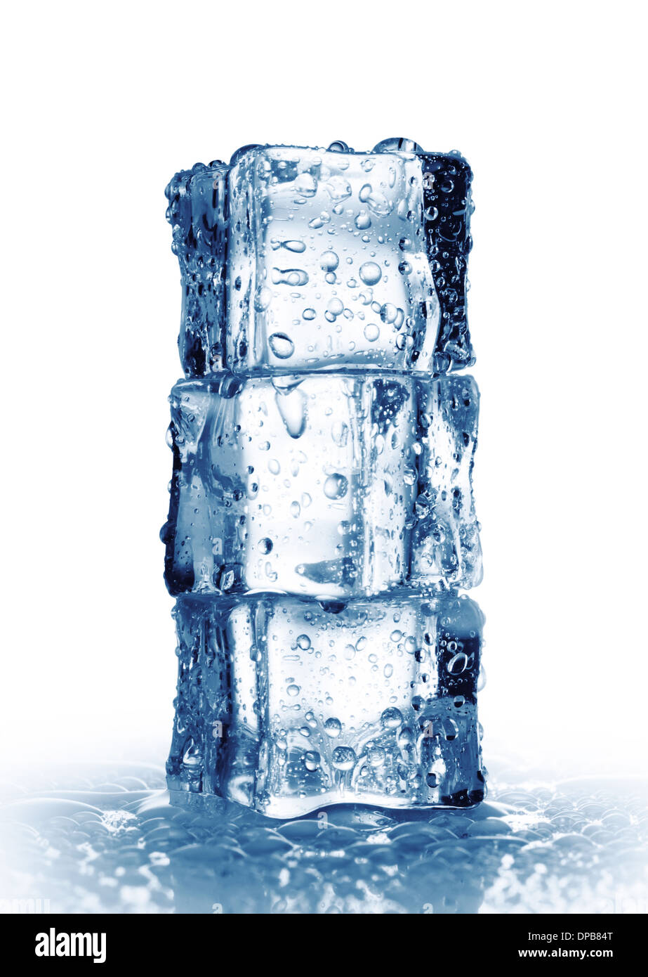 Ice cubes with drops isolated on white background Stock Photo - Alamy