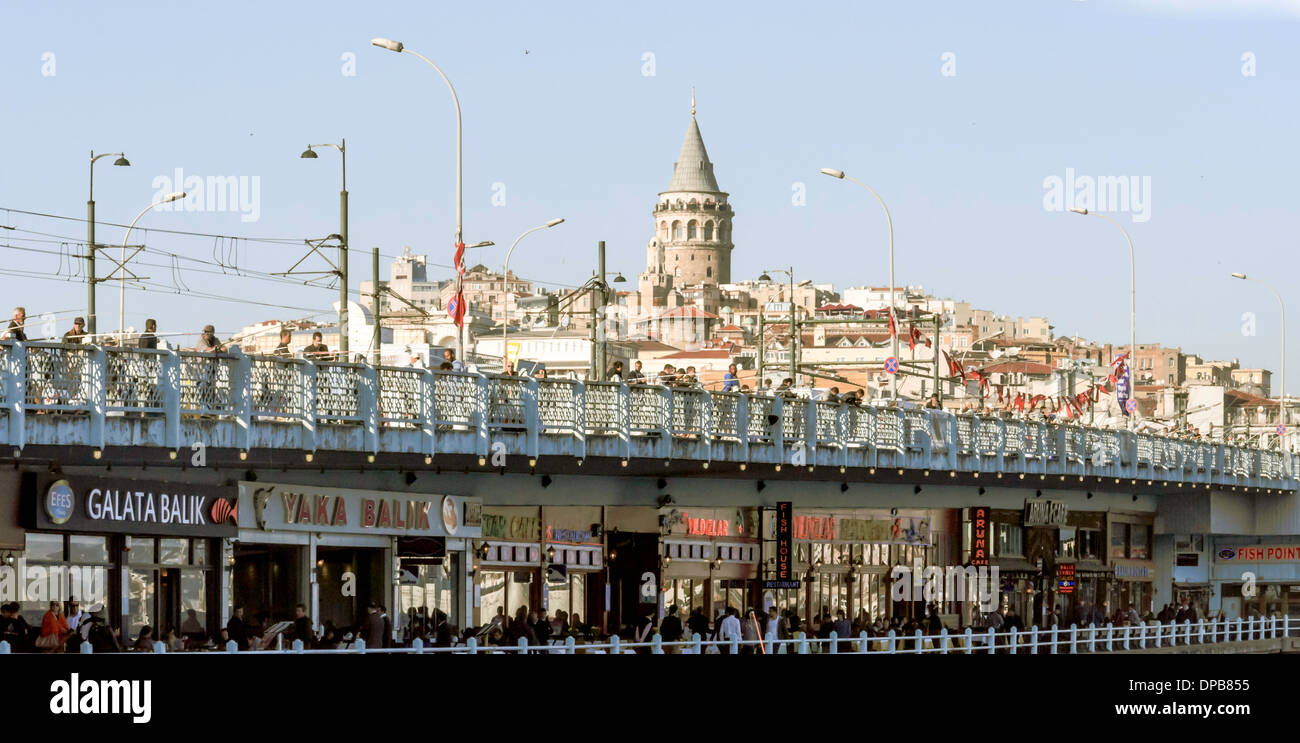 Galata bridge pedestrian hi-res stock photography and images - Alamy