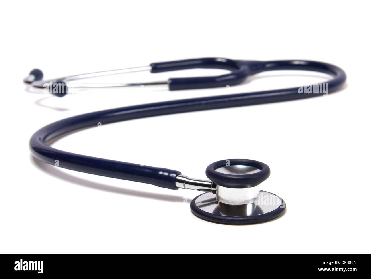 blue stethoscope isolated on white background Stock Photo - Alamy