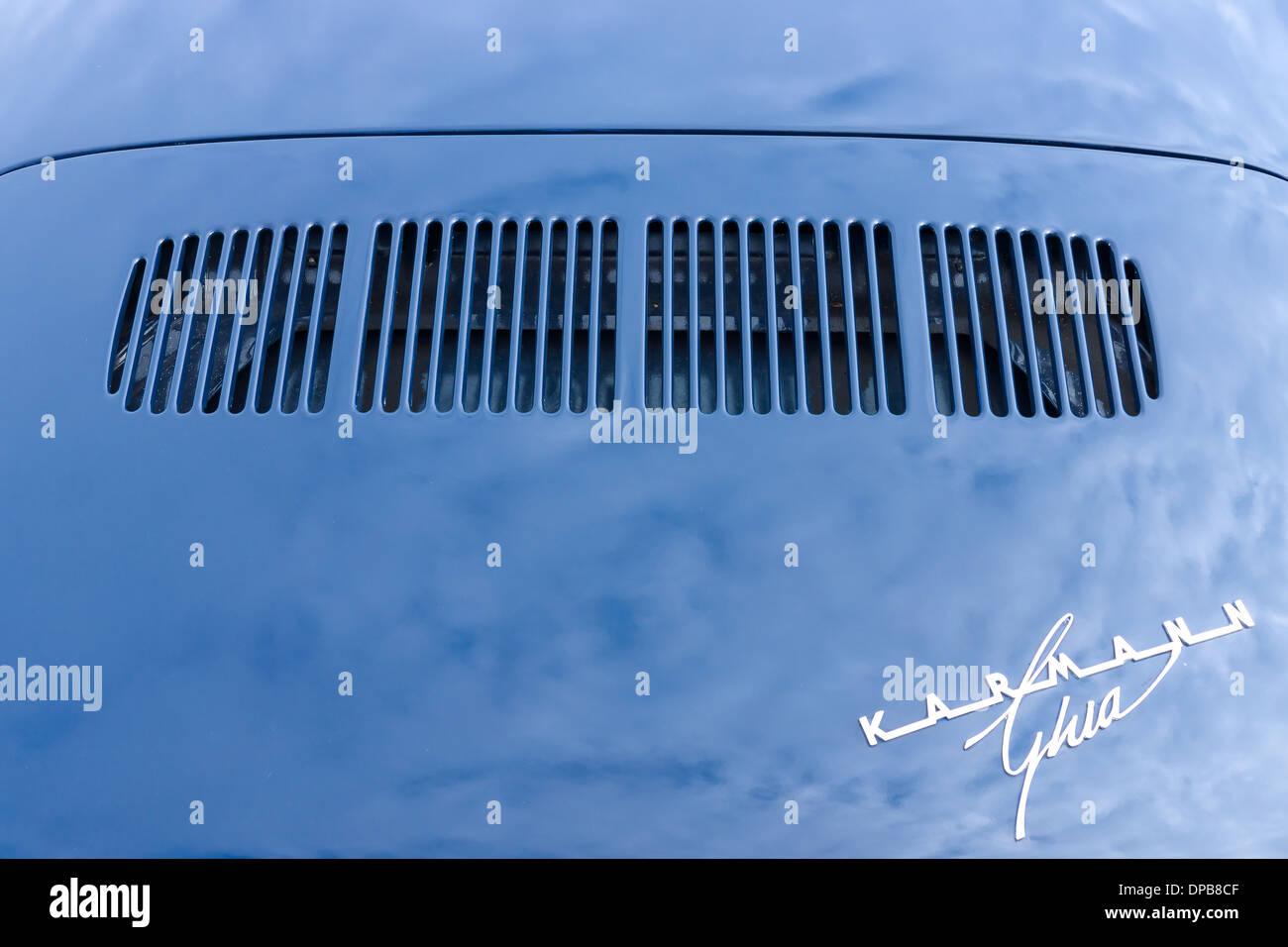 The engine compartment and an emblem, a two-door coupe Volkswagen ...