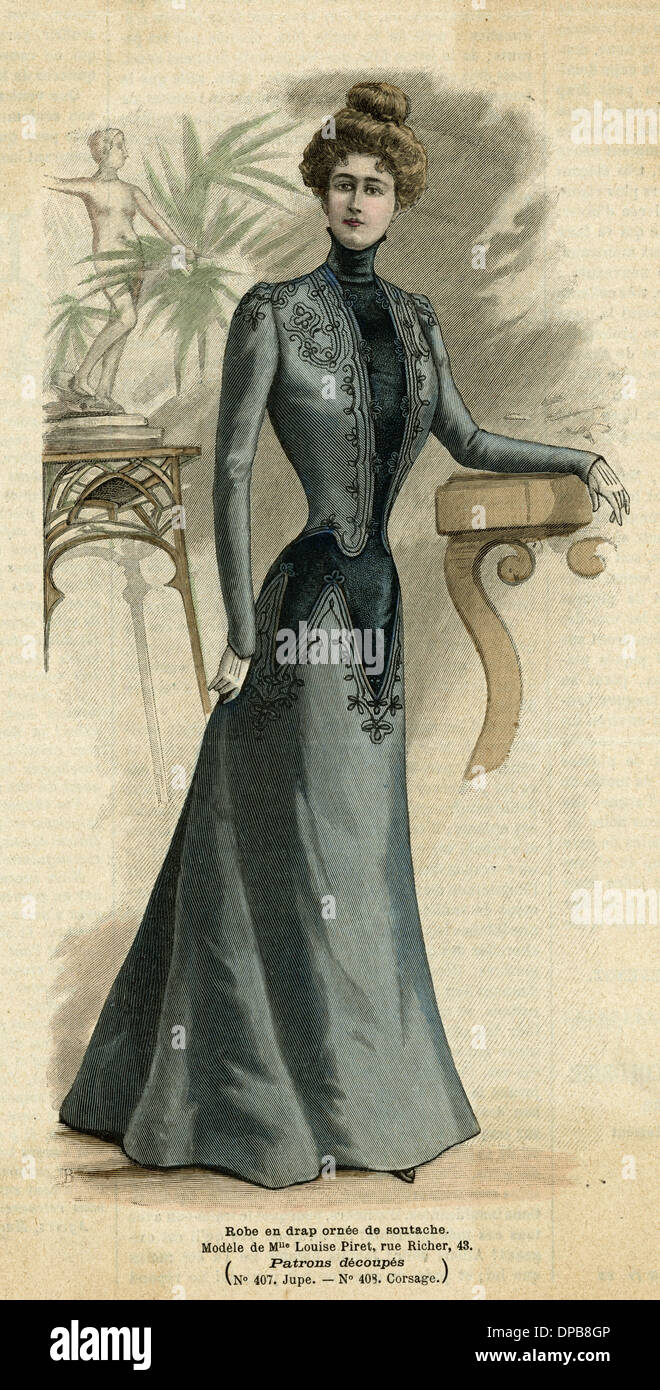 Grey Dress - Soutache 1899 Stock Photo - Alamy