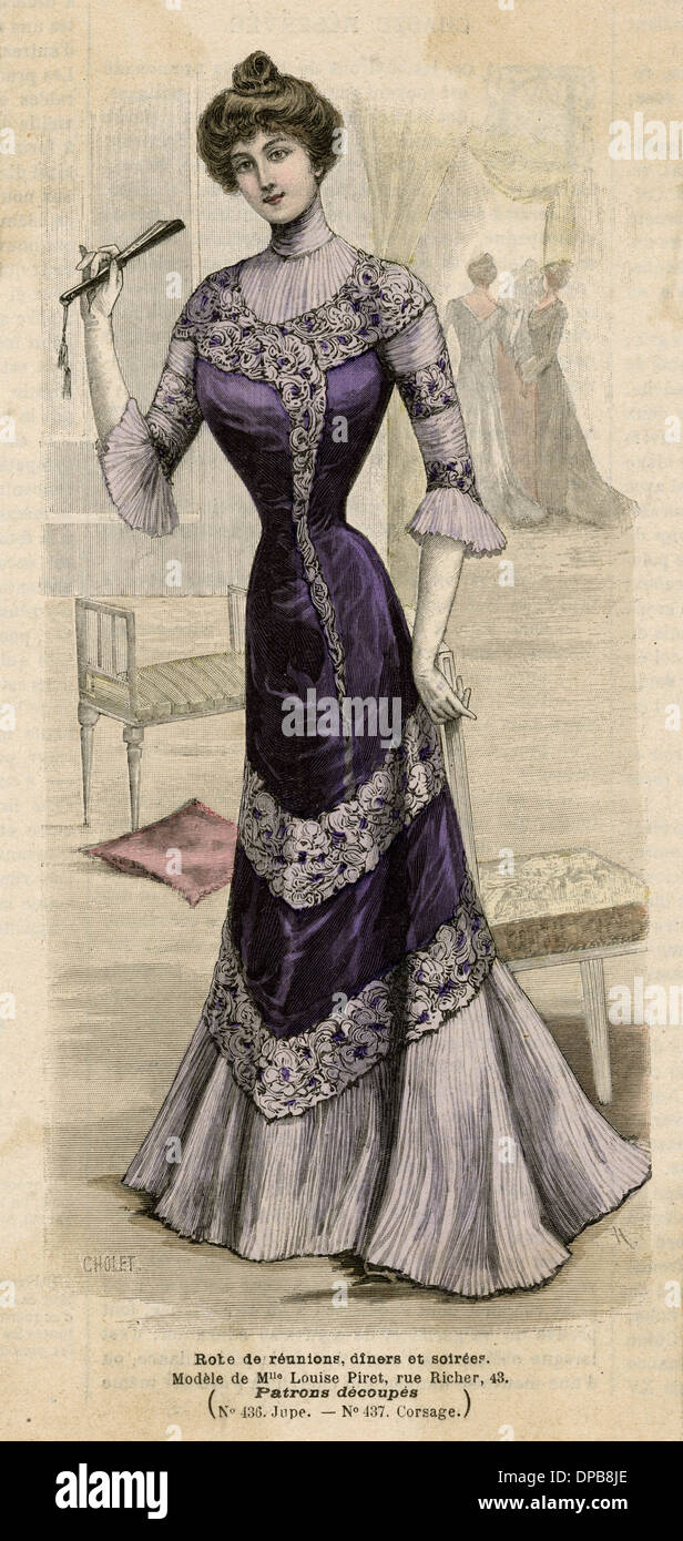 Purple Dress 1899 Stock Photo - Alamy