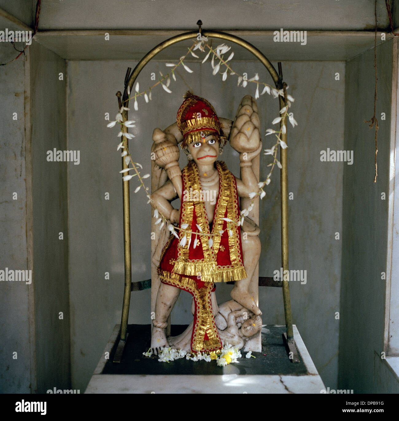 Hanuman Hindu Monkey God Deity in a temple in Udaipur in Rajasthan in ...