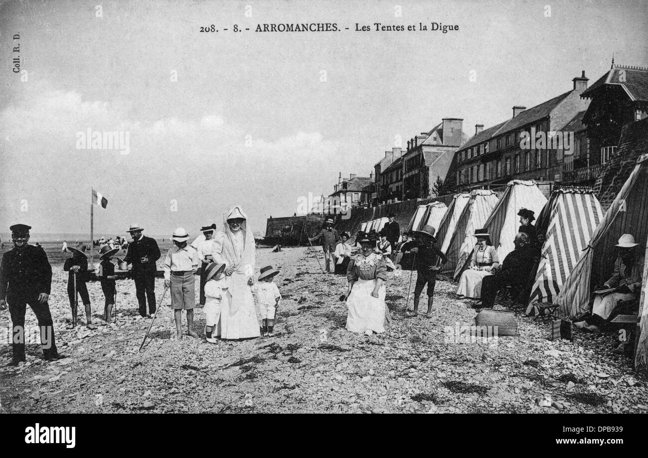 Beach at Arromanches Stock Photo - Alamy