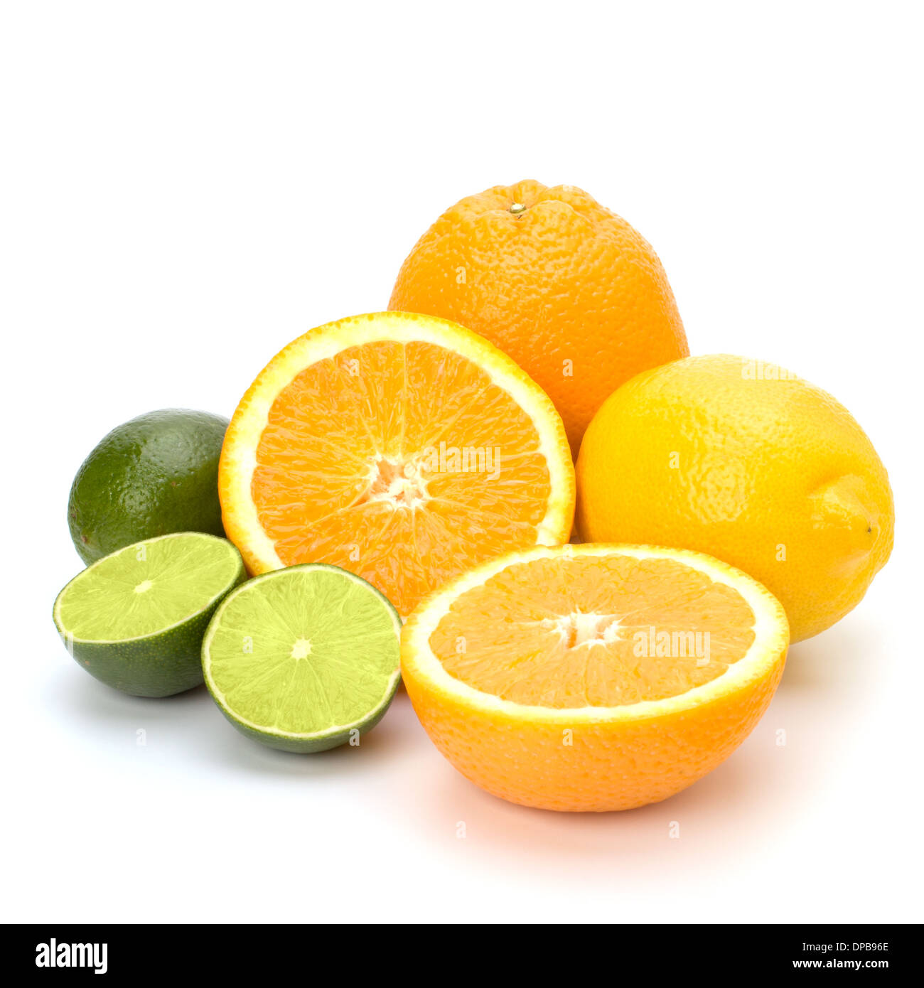 Citrus fruits isolated on white background Stock Photo - Alamy